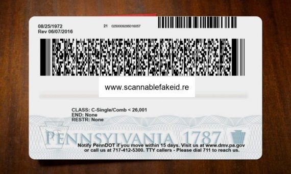 Pennsylvania Fake Driver License - Buy Scannable Fake ID Online - Fake ...